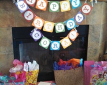 Popular items for rainbow birthday banner on Etsy
