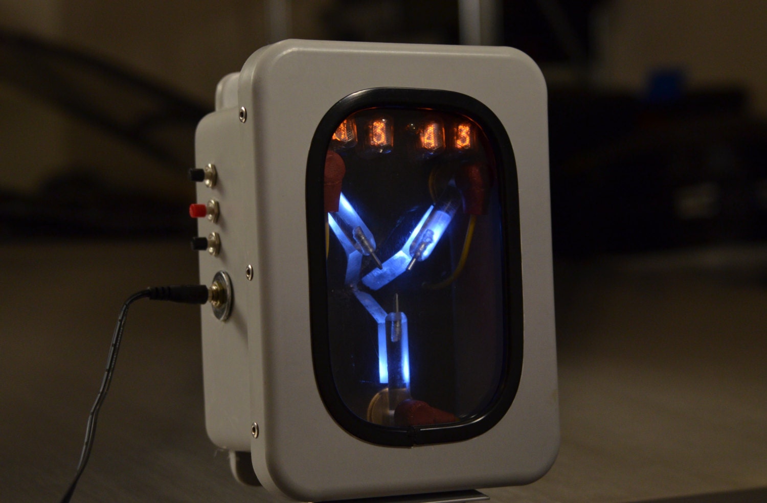 Mini Flux Capacitor Nixie Tube Clock