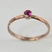 Copper Ruby Ring Classic Size Stackable Rings Ruby