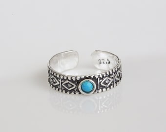 Blue turquoise ring | Etsy