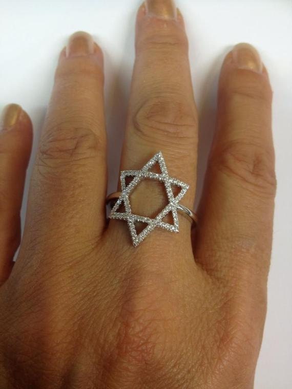 Star Of David Ring Zircons Star Of David Ring by Limajewelry