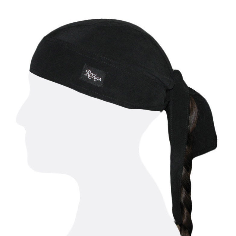Silky Durag Premium Silky Black Doo Rag Durag - Adjustable, Breathable ...