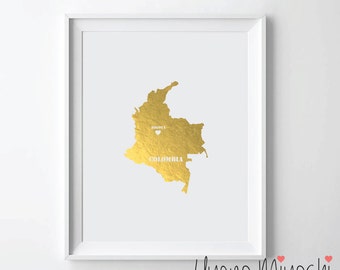 Popular items for colombia map on Etsy