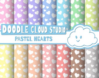 Pastel Damask Swirls digital paper Swirls by DoodleCloudStudio