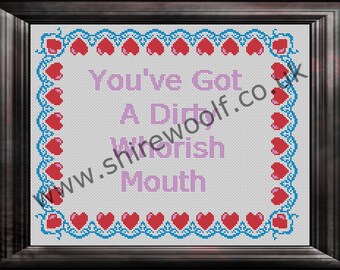 Dirty cross stitch | Etsy