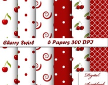 Unique cherry digital paper related items | Etsy