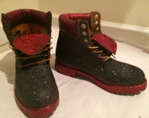 Popular items for glitter timberlands on Etsy
