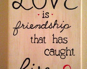 Popular items for love quote signs on Etsy