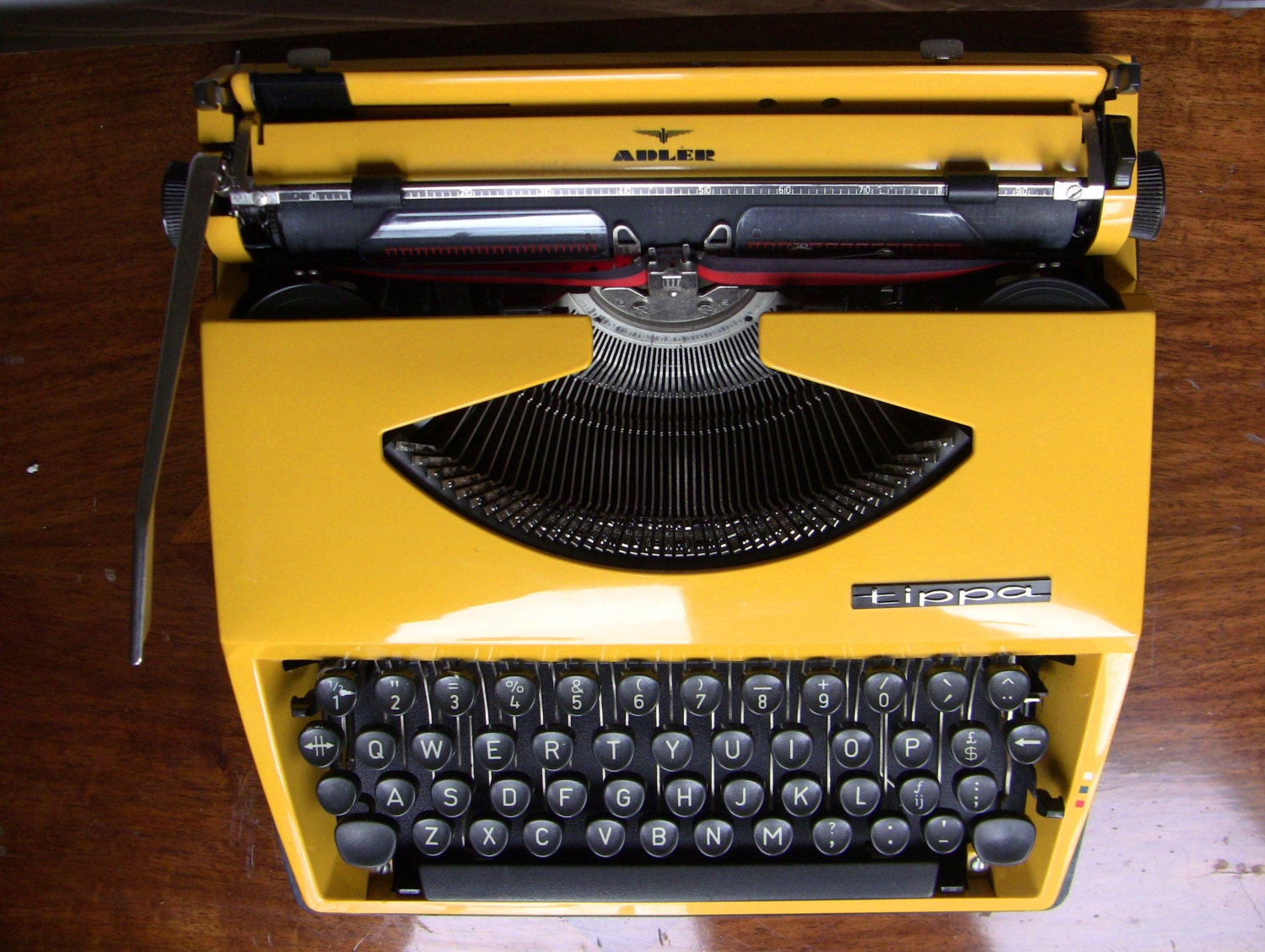 Yellow Tippa Adler Triumph Portable Typewriter QWERTY High Quality 1970 ...