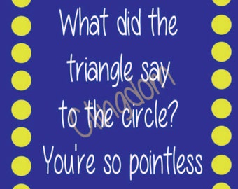 Math triangle art | Etsy