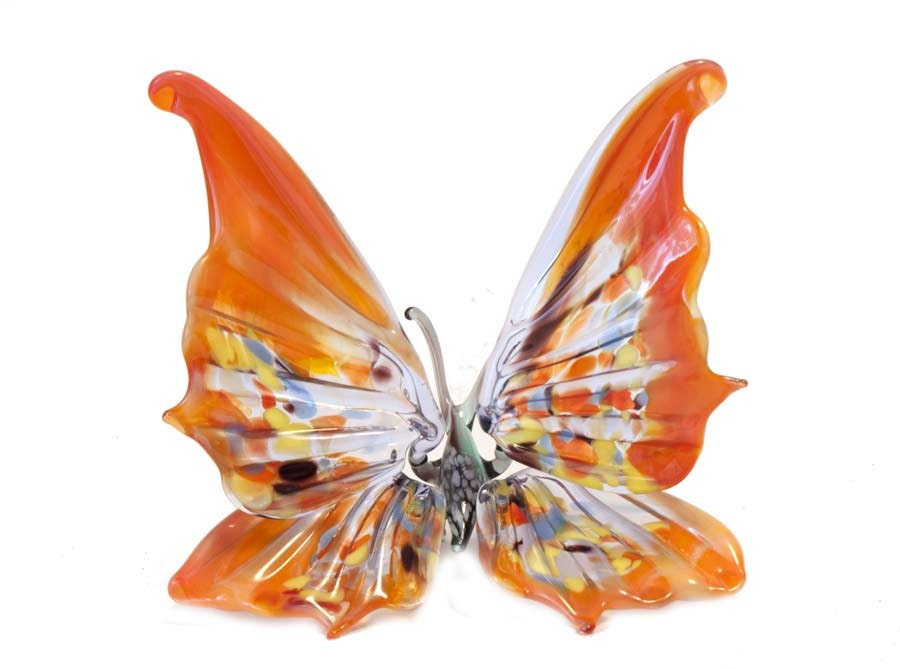 Butterfly Gem Hand Blown Glass Figurine Glass Gallery