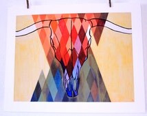 Popular items for longhorn skull on Etsy