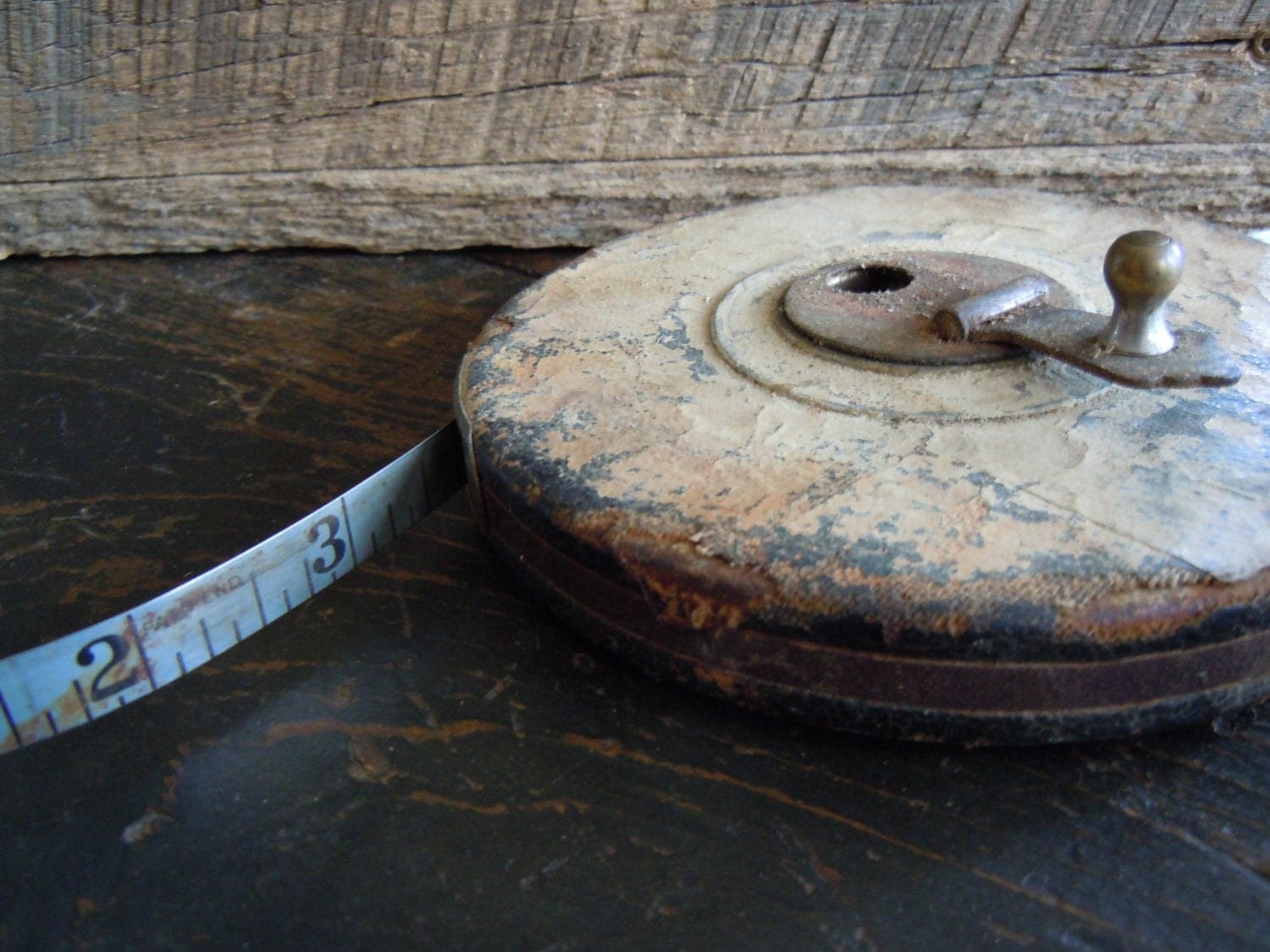 Vintage Lufkin Leader Steel Tape Measure | Chrome Clad Leather Bound ...