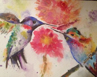 Abstract hummingbird | Etsy