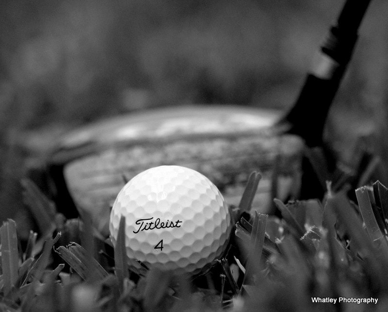 Black and white golf photo sports art gym art sports decor