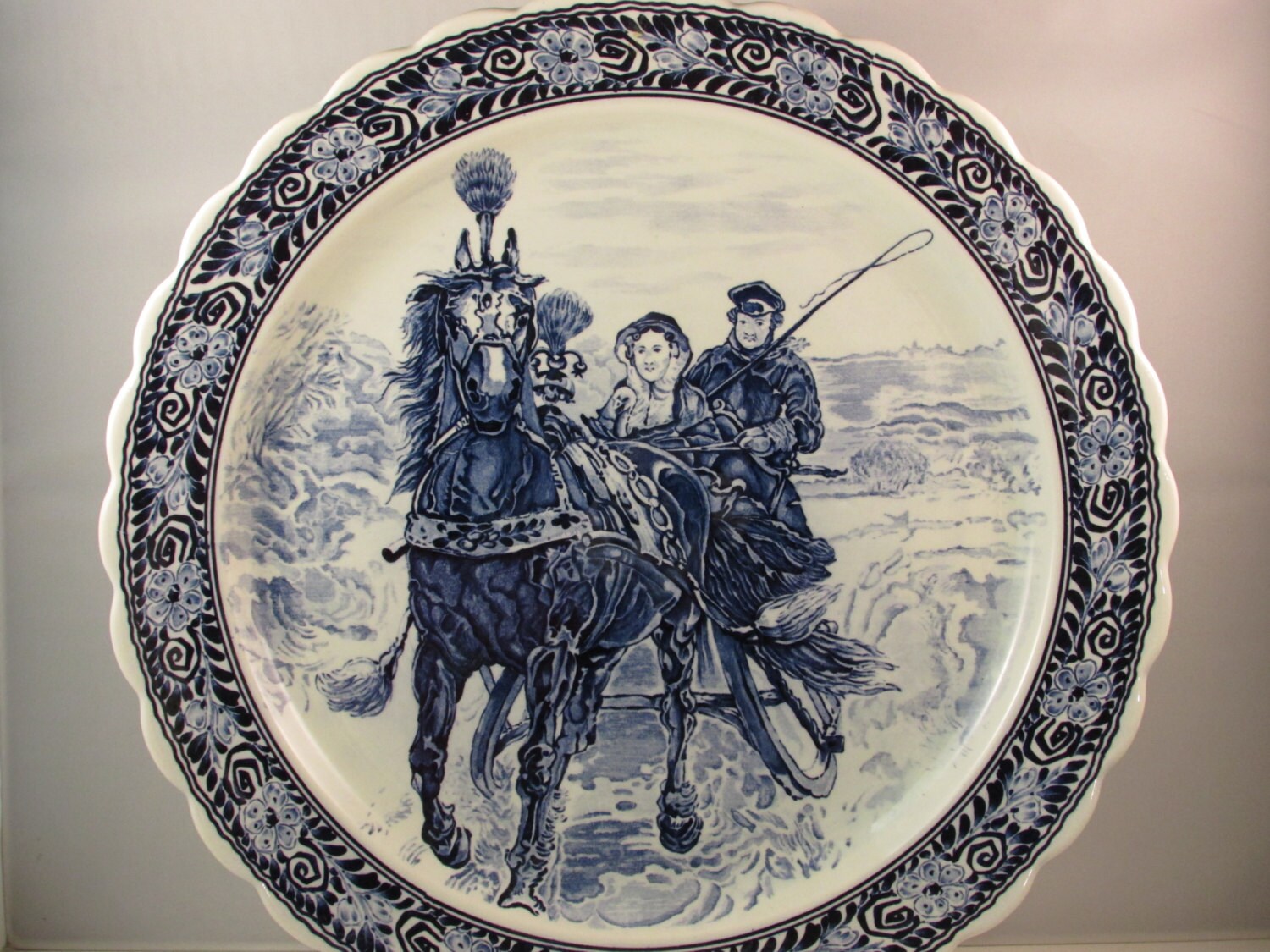 Vintage Delft Style Large Serving Platter Decorative Plate – Haute Juice