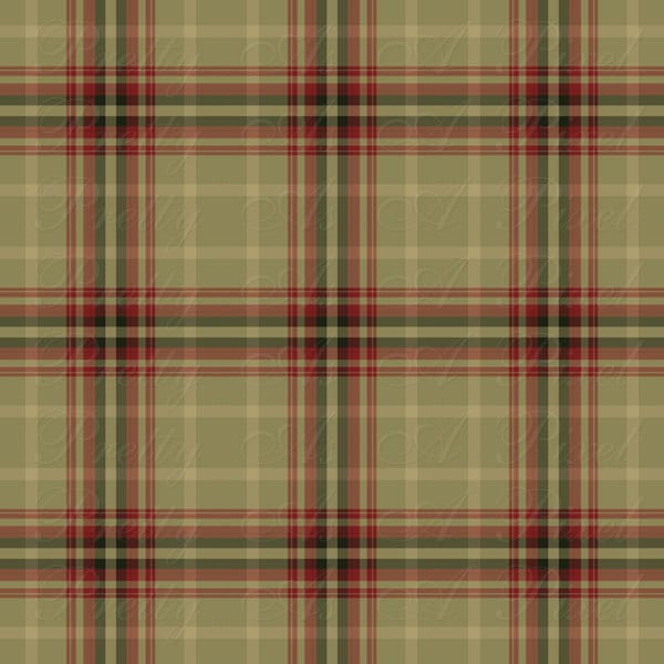 Printable Scrapbook Paper - Christmas Plaid 3 - 12 x 12 - Set of 12 ...