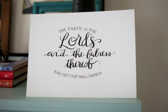 Items similar to Hand lettered Psalm art on Etsy
