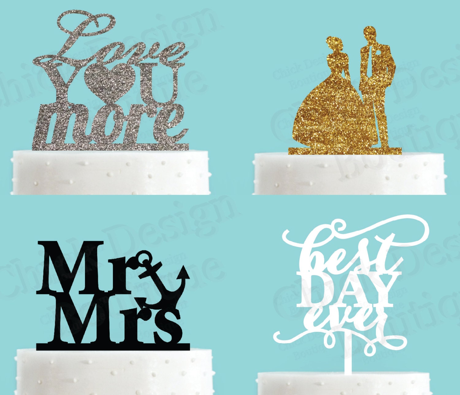 Zombie Bride and Groom Cake Topper by ChickDesignBoutique on Etsy