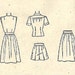 Simplicity 4643 / Vintage 40s Sewing Pattern / Skirt Shirt