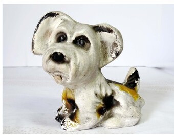 Vintage chalk dog | Etsy