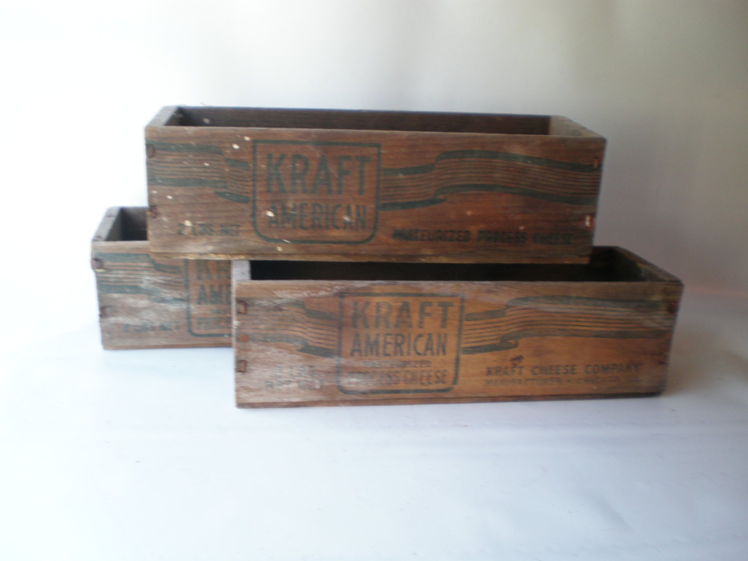 Vintage Trio of Beautiful Old Long Wood Boxes – Haute Juice