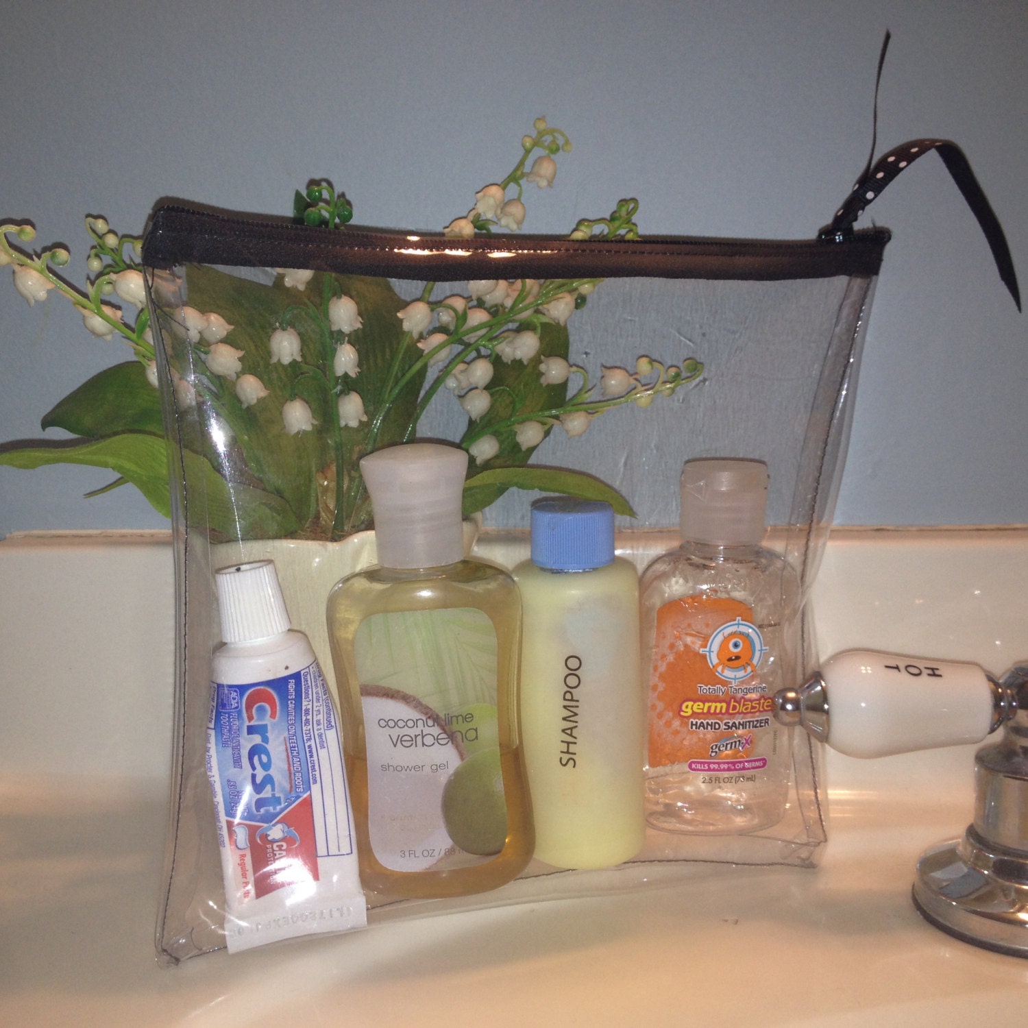 TSA Compliant Bag Quart Size Bag Travel Cosmetic Bag Clear TSA Compliant Bag Quart Size Bag Travel Cosmetic Bag Clear
