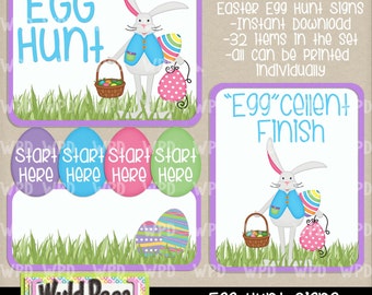 Easter egg hunt sign | Etsy