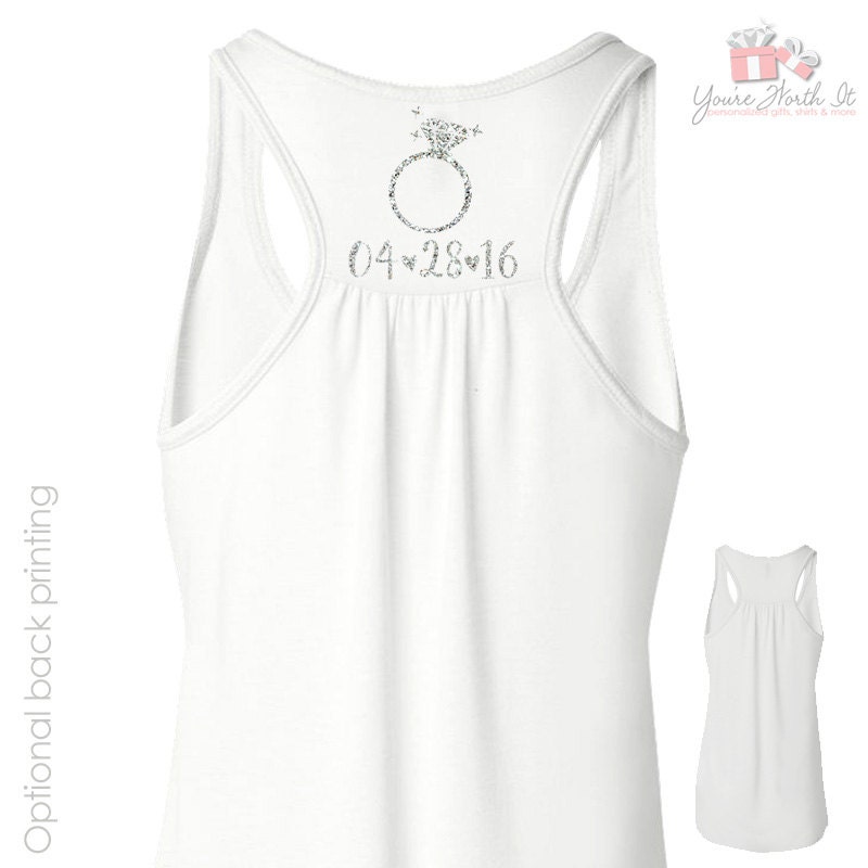 bride tank top bella flowy tank top with sparkle and bling