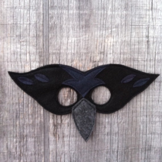 Crow Costume Wings and Mask: Lots of sizes Eco Friendly
