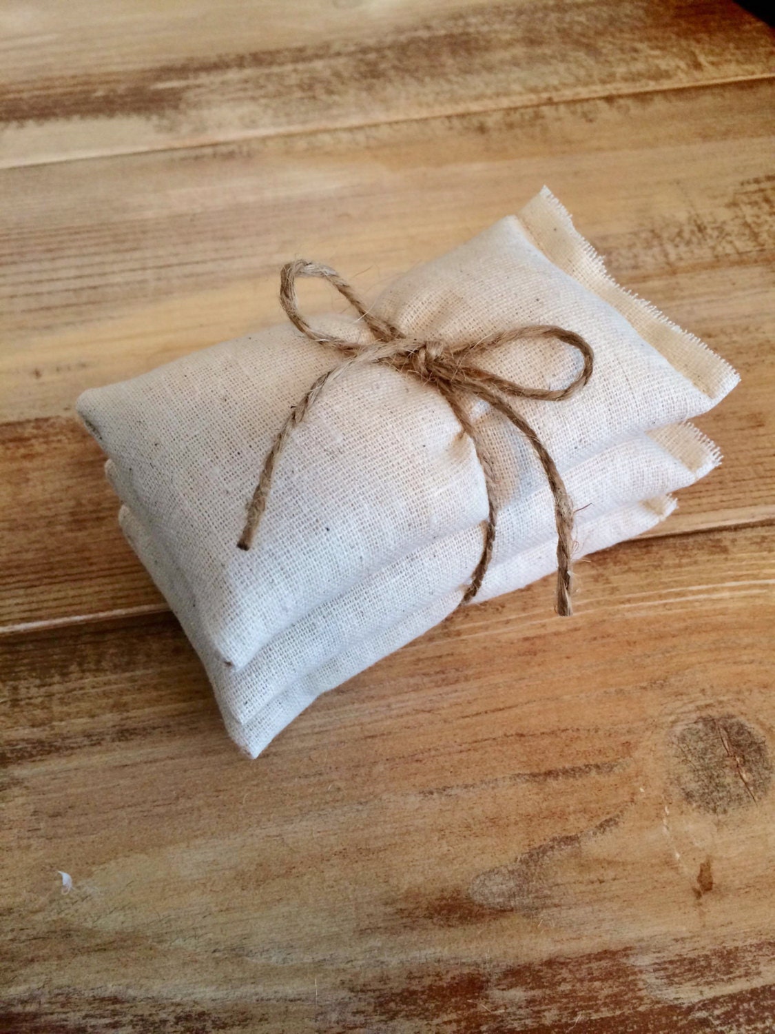 Natural Cotton Sachets With Dried Lavender or by theartsyhippie