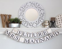 Popular items for future mrs banner on Etsy
