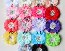 2 pieces Mini Fabric Flowers Chiffon Flower Rose Tutu Flower Ballerina ...