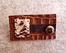 Popular items for leather brooch on Etsy