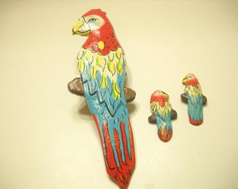 Hand painted parrot | Etsy