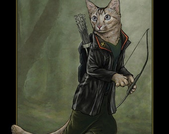 Wonder Cat 8.5x11 Print by jennyparksillus on Etsy