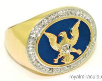 14k gold eagle ring | Etsy