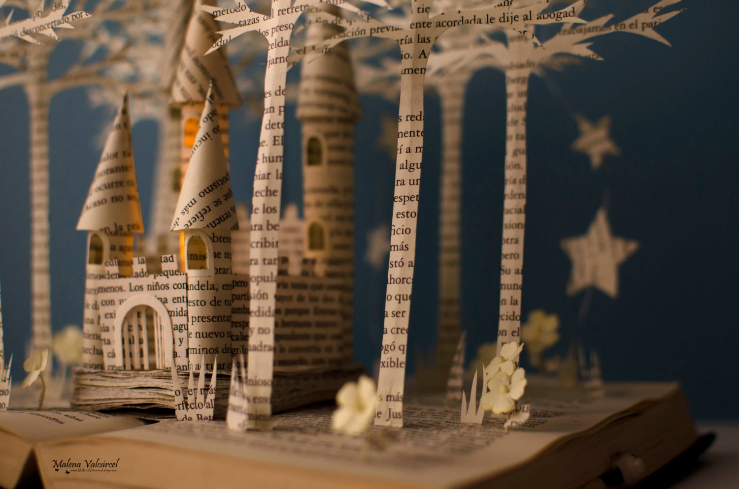 Fairytale Castle Book Sculpture Book Art Altered Book