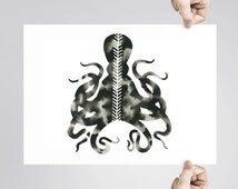 Popular items for geometric octopus on Etsy