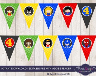 Superhero flags | Etsy