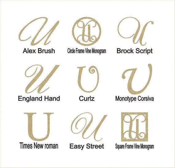 Wooden Letter U Large or Small Unfinished Unpainted