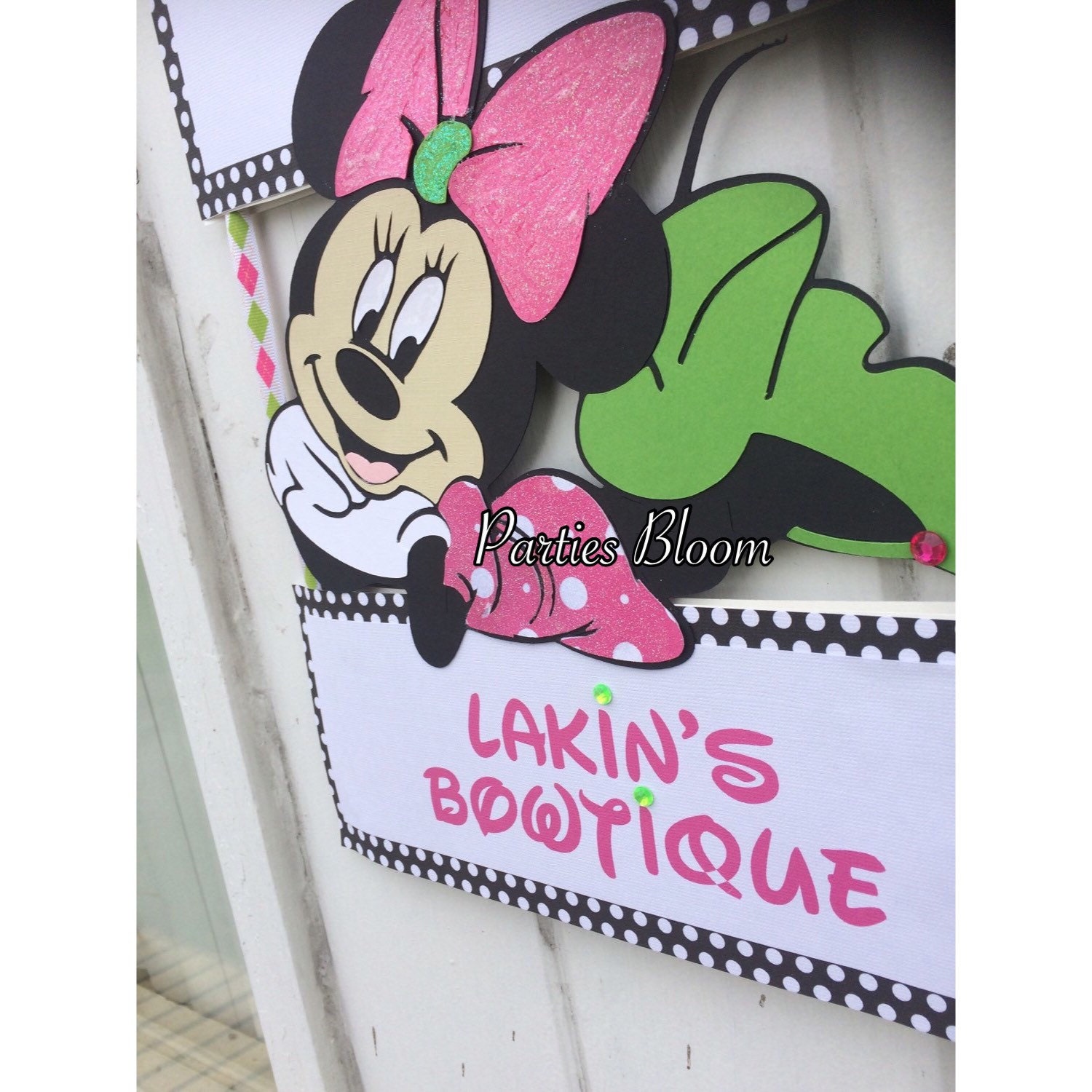 Minnie Mouse Party Door Sign by partiesbloom on Etsy