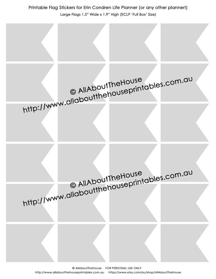 Printable Calendar / Planner Stickers Flags by AllAboutTheHouse