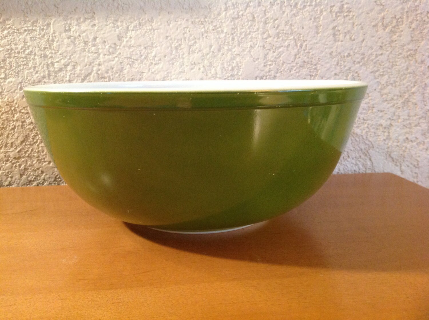 Dark Green Pyrex Mixing Bowl. 4 quart 404. Large by lulumarigold