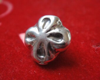 925 sterling silver oxidized button 1 pc.