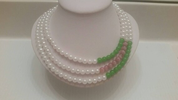 Divine Strands: 3 Strand Pink and Green