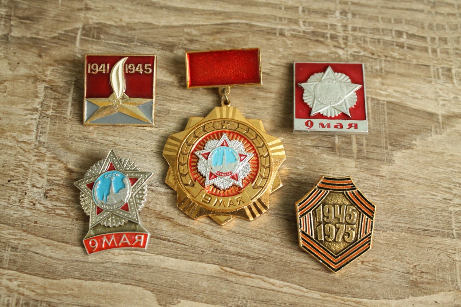 5 Soviet military Pins … pinback button … badges … Anniversary of ...