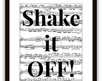 SALE 15% OFF Shake It Off Song Lyrics Music Art Print, Typography Music ...