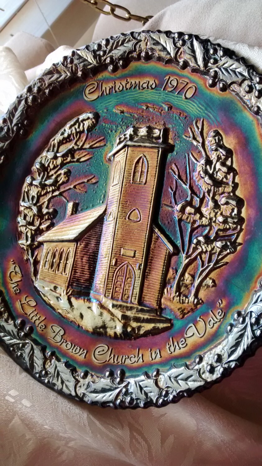 Fenton carnival glass plate – Haute Juice