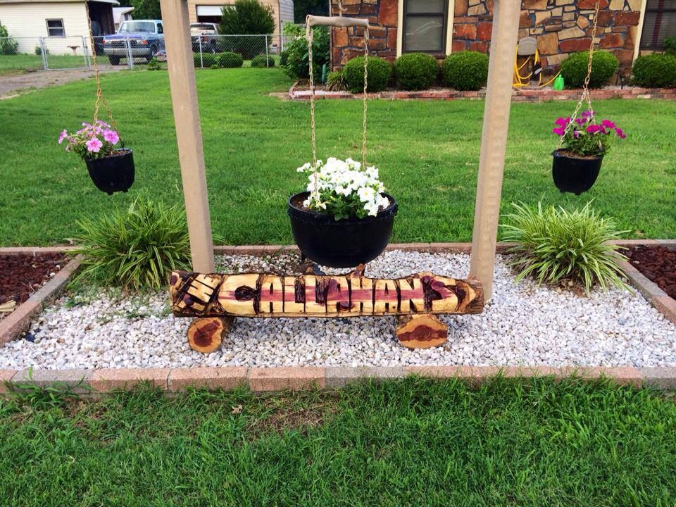 Custom Chainsaw Carved Name Log Great Gift